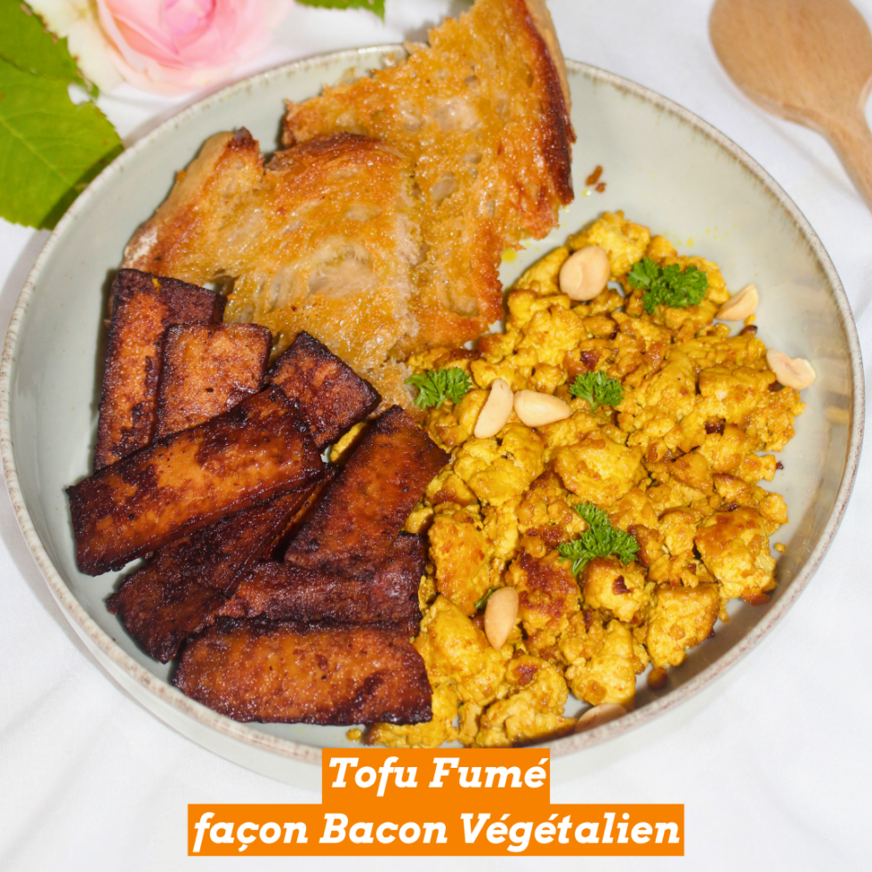 Tofu fumé façon bacon végétalien - Tossolia